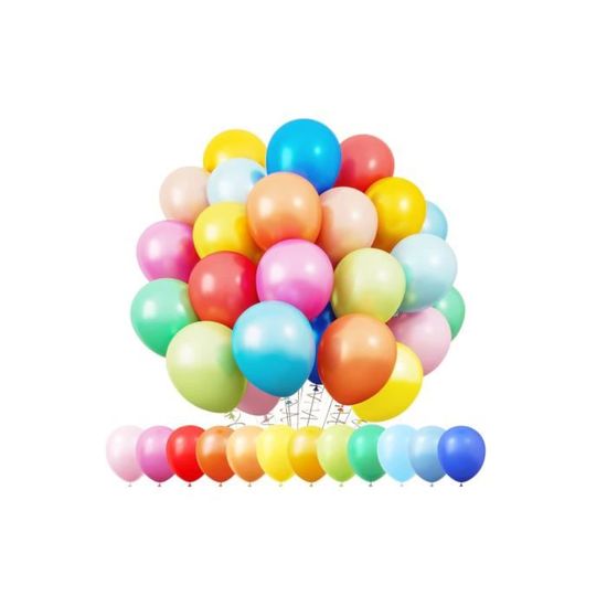 Ballons Anniversaire,100 Ballons Gonflables,Baudruche Multicolore ...