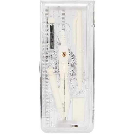 Compas de Mesure Math géométrie Kit Jeu de 8 pièces Comprend Rulers ...