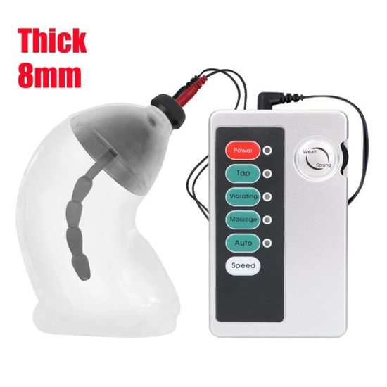 Ensemble de bouchons de 8 mm 2 - Cage de chasteté électro choc pour homme, stimulateur de pénis ...