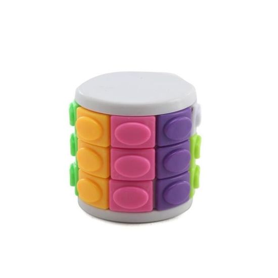 CRAZE Trending Product Children Cylindrical Puzzle Sliding 3D Magic Cube Puzzle Decompression ...