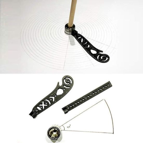 Goodman-Magcon Tool Design Dessin en courbe Règle en métal Mini compas ...