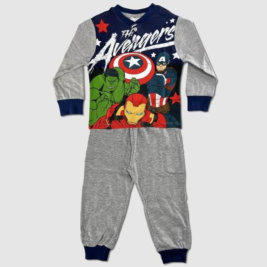 Avengers Ensemble De Pyjama Long Garçon En Coton Fm 3 Pyj Avengers
