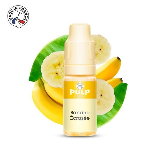 E-Liquide PULP Banane Ecrasée - Goût : Banane mûre – 12 mg nicotine ...