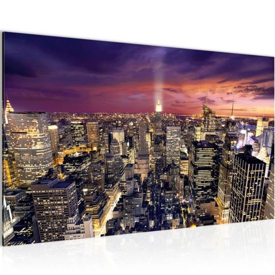 Runa art Tableau Décoration Murale La ville de New York 70x40 cm - 1 ...
