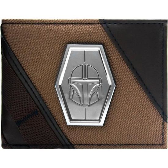 Star Wars Mandalorian Bounty Hunter Helmet Emblem Portefeuille Bi-Fold ...