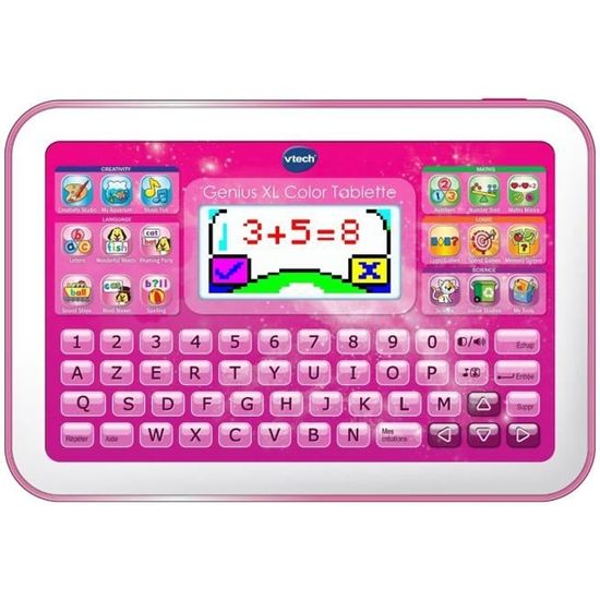 Tablette Éducative VTECH Genius XL Color Rose - 60 activités - Fille 4 ...