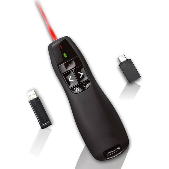 Pointeur laser powerpoint puissant 30M - 123 - Télécommande compatible ...
