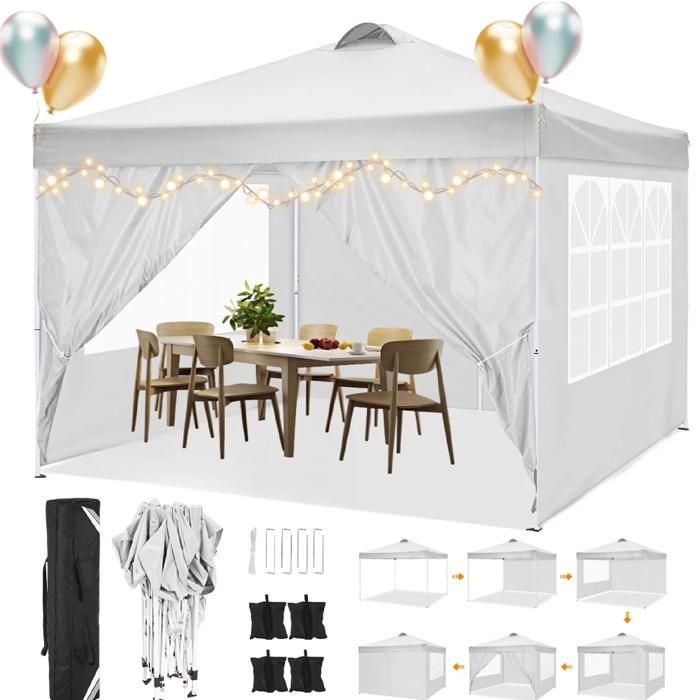 Tonnelle Pliante 3x3 Imperméable, Barnum Pliant 3x3 Professionnel ...