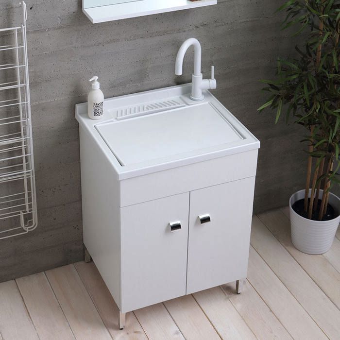 MOBILE DE LAVAGE 60X50 CM RÉSINE AVEC DEEP PUITS - Cdiscount Maison