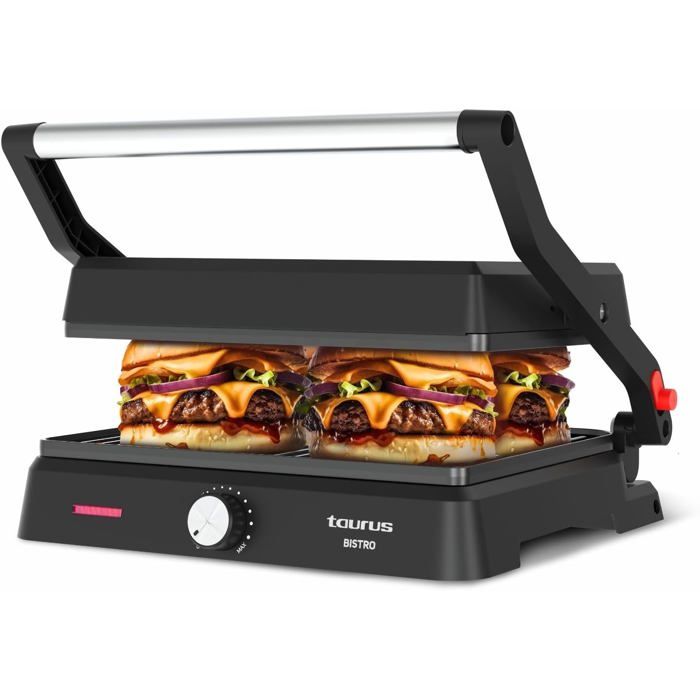 Taurus - Grill Bistro 2600W 2-en-1: Grill et Plancha Plaques 29x23 cm ...