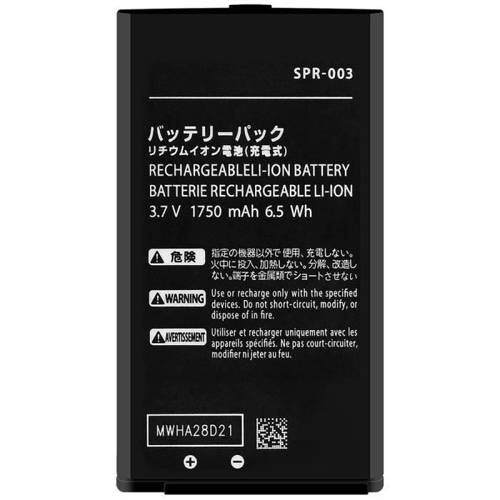 Batterie rechargeable en lithium, pour nintendo ew 3, 1750m h 3.7 ...