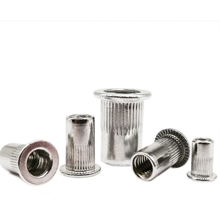 Ecrou de Rivet 10-20 Pièces M3 M4 M5 M6 M8 M10 M12 Aluminium Plat Tête ...