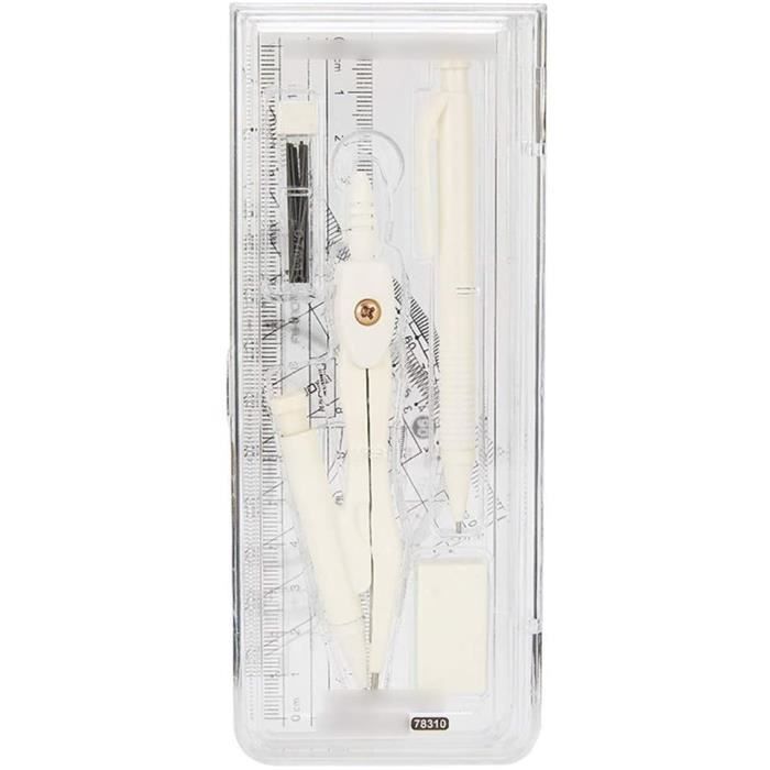 Compas de Mesure Math géométrie Kit Jeu de 8 pièces Comprend Rulers ...