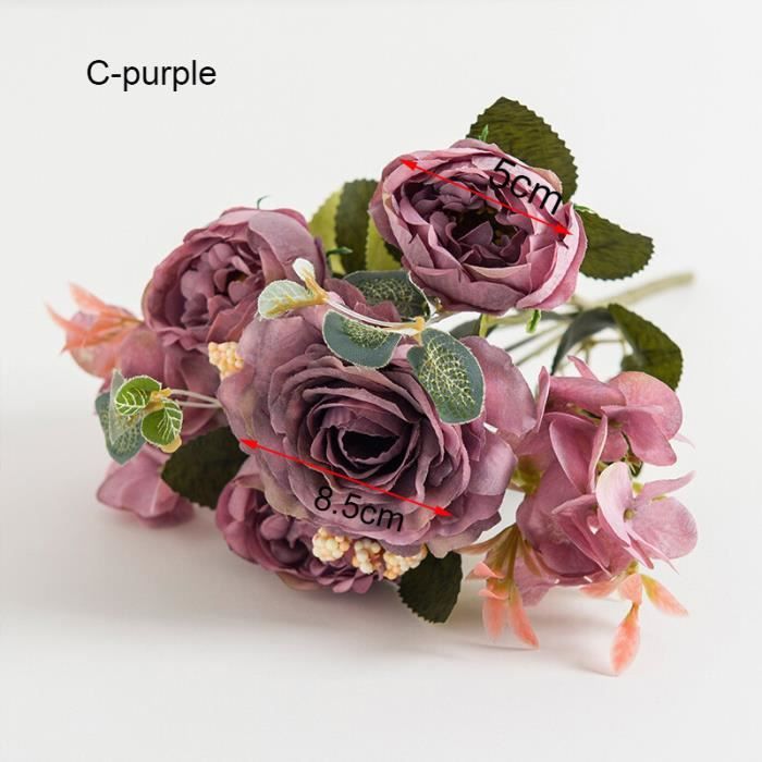 Objets décoratifs,Bouquet de pivoines artificielles en soie,fausses ...