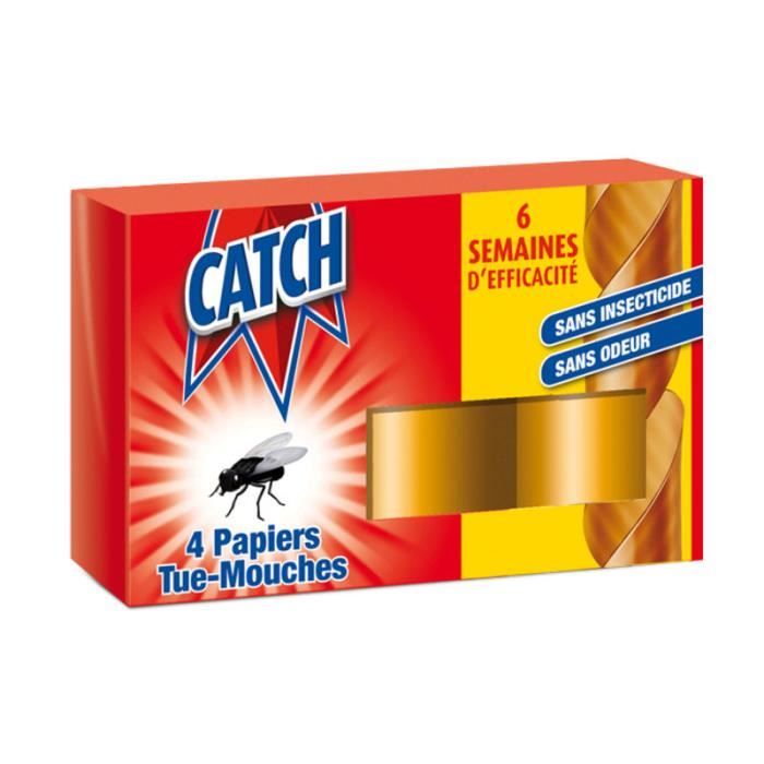 CATCH Papier Tue-Mouches - x4 - Cdiscount Au quotidien