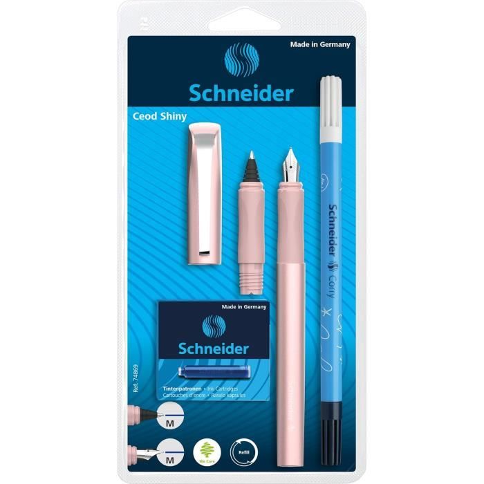 74869 Ceod Shiny Kit D'Écriture Avec Stylo Plume, Stylo Roller, Effaceur D'Encre, Pour Droitiers ...