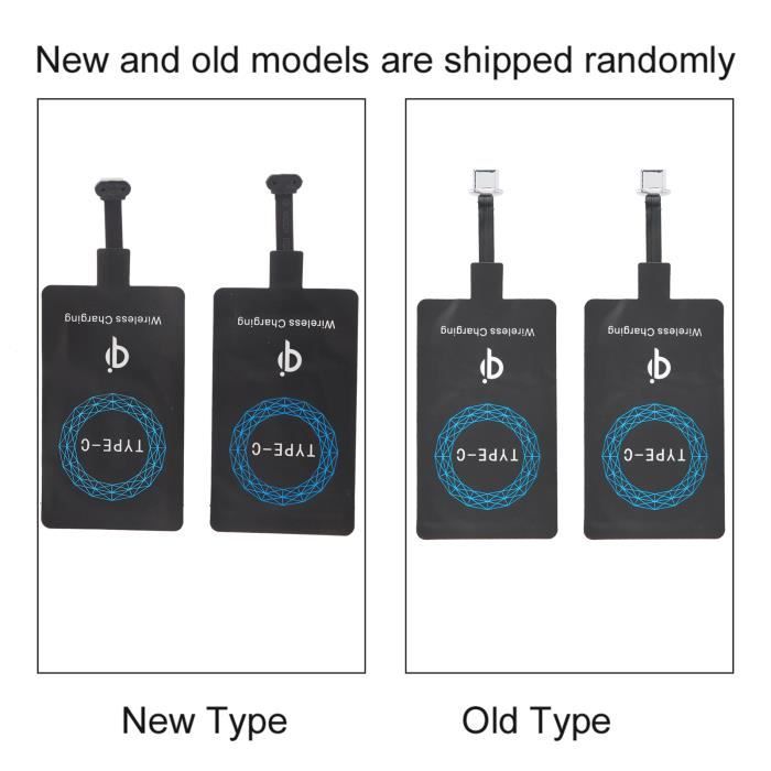 Récepteur de charge 2PCS Type-C Qi Charger Wireless Receiver Charging ...