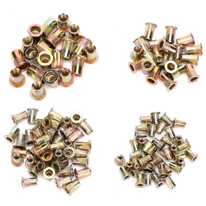 EJ.life Écrou à rivet 240pcs Ensemble d'Écrous à Rivets de Zingage ... EJ.life Écrou à rivet 240pcs Ensemble d'Écrous à Rivets de Zingage ...