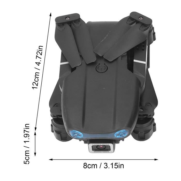 Drone aérien avec caméra HD Avion pliable RC à 4 essieux Caméra HD ...