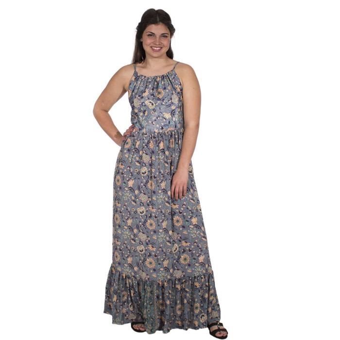 Robe longue bohème Coline Gris - Cdiscount Prêt-à-Porter