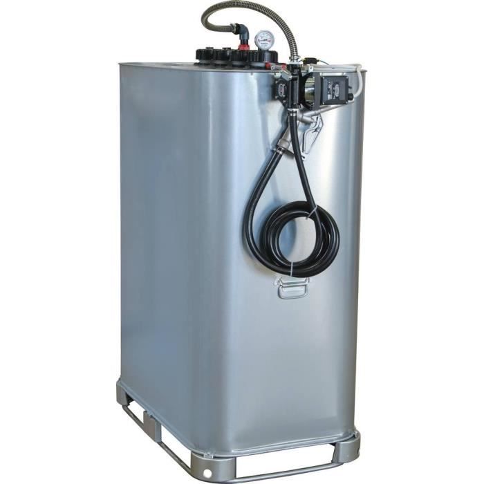 Cuve de ravitaillement fuel galvanisée 999L double paroi avec kit pompe ...