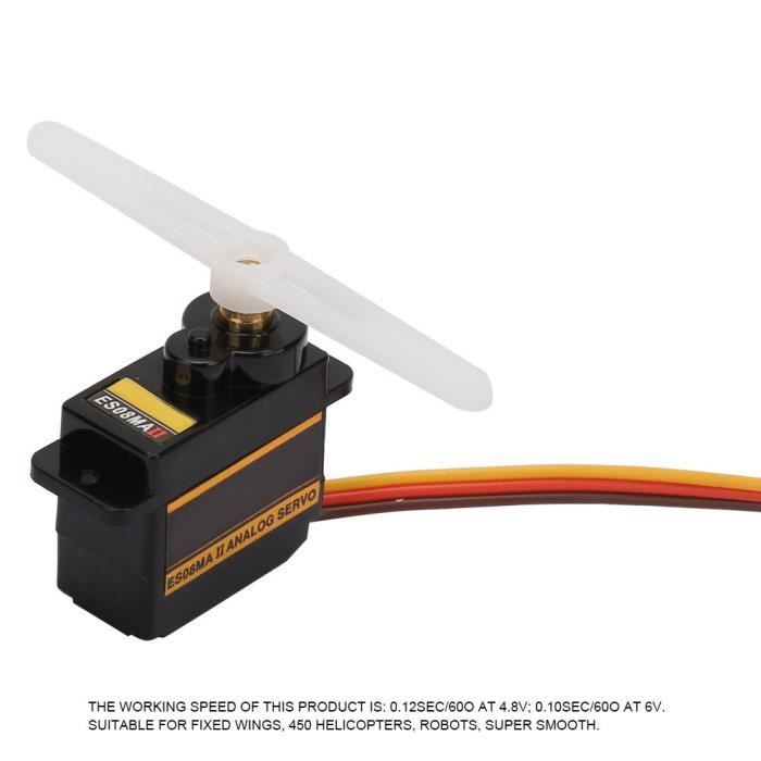 Jeu de servos à engrenage métallique EMAX ES08MA II 12g-1.8kg-10s Servo ...