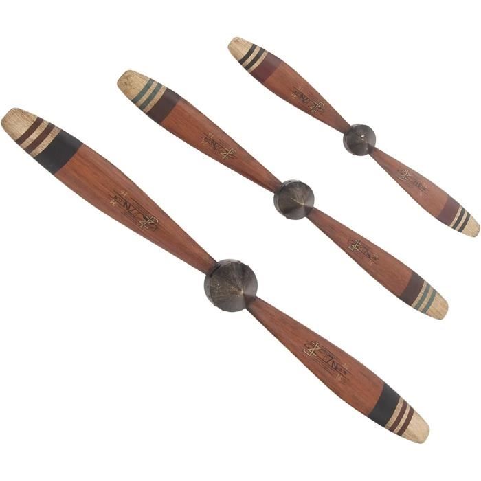 Lot De 3 Hélices D'Avion En Métal À 2 Lames, Décoration Murale Avec ...