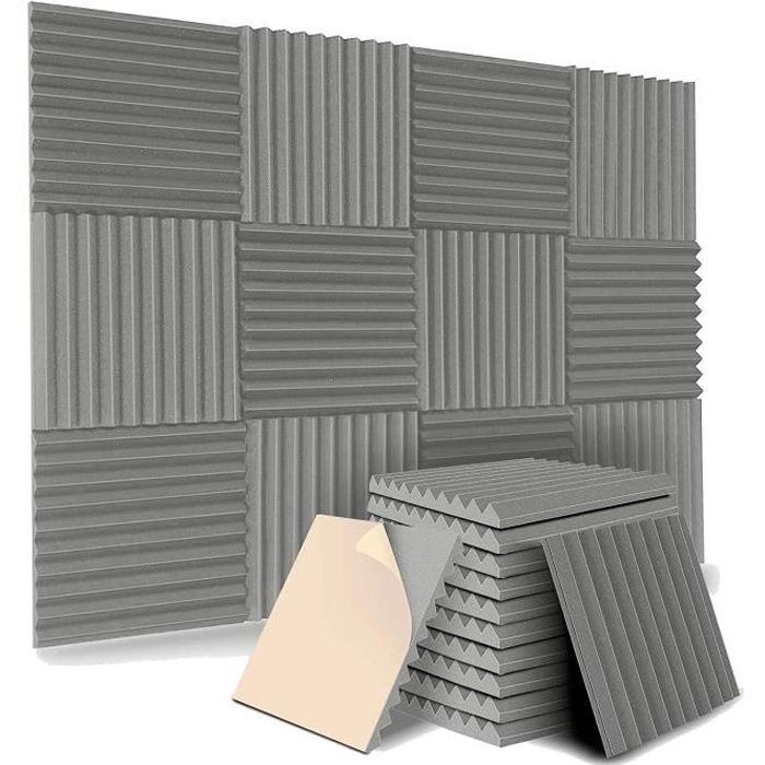 Lot de 12 Panneaux Acoustiques Auto-AdhéSifs, Panneaux en Mousse ...