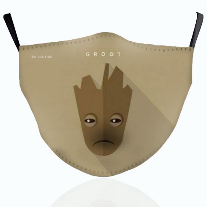 Masque Groot 3D TD® Marvel pour hommes et femmes - Masque en tissu ...