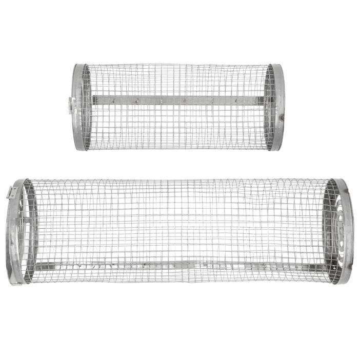 VINGVO tube de filet de barbecue 2 PCS BBQ Net Tube En Acier Inoxydable ...