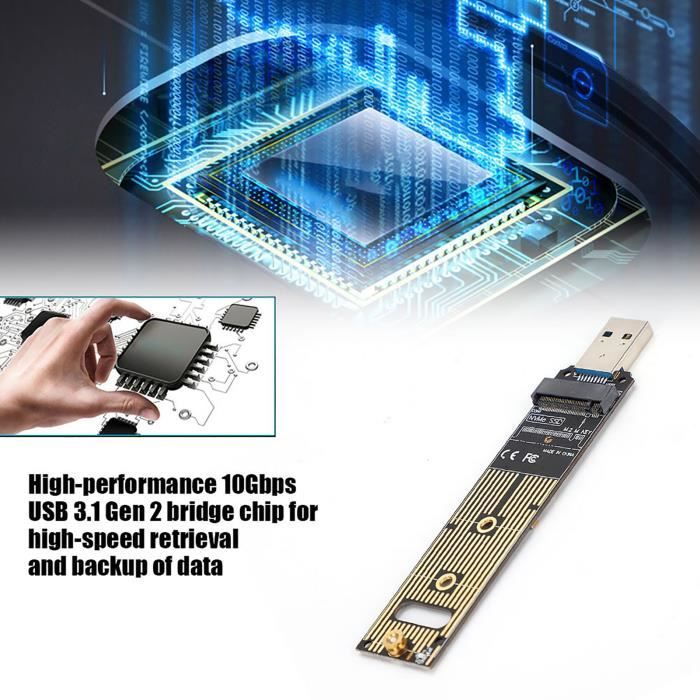 Adaptateur SSD vers USB - ZJCHAO - Carte adaptateur SSD M.2 NVME vers ...
