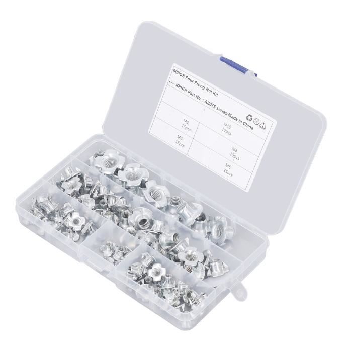 ZJCHAO écrou en T en acier au carbone Jeu D'écrous en T en Acier au Carbone, dureté élevée, 5 ...