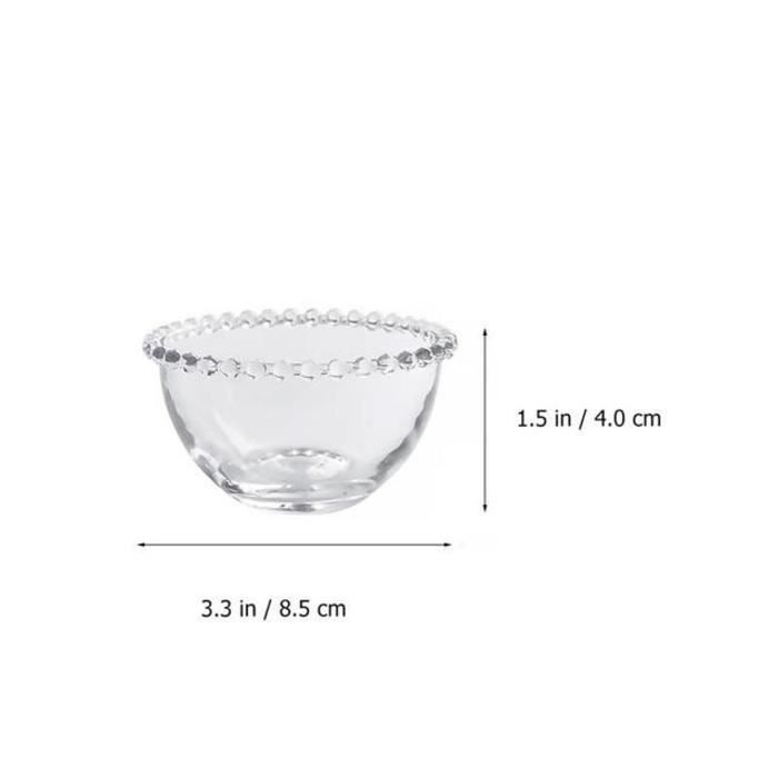 Transparent 1 bol en verre avec bord de perle design chic saladier de ...