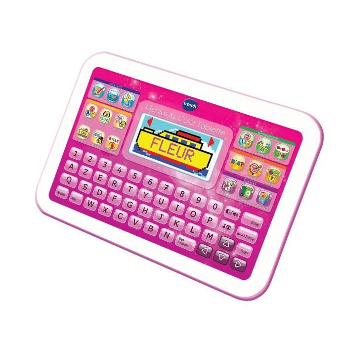 Tablette Éducative VTECH Genius XL Color Rose - 60 activités - Fille 4 ...
