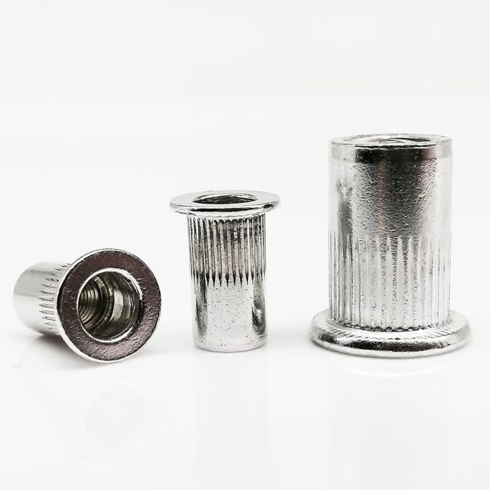 Ecrou de Rivet 10-20 Pièces M3 M4 M5 M6 M8 M10 M12 Aluminium Plat Tête ...