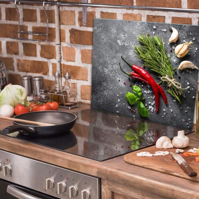 Ehskzjh | Couvercle De Plaque De Cuisson 60 X 52 Cm En Verre D'Une ...