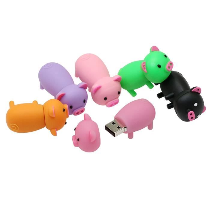 CLE USB ,Style 4-4 GO--Clé USB cochon rose mignon, support à mémoire de ...
