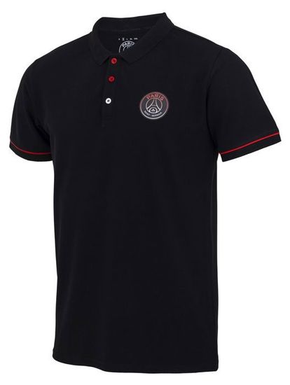 Polo - PARIS SAINT-GERMAIN - Noir - Manches courtes - Taille adulte ...