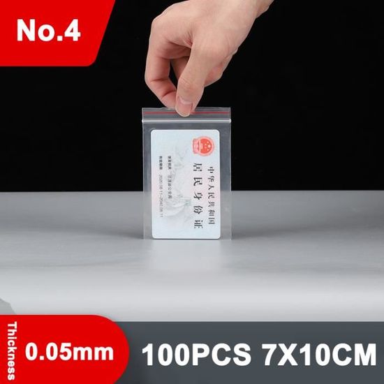 7x10cm - 100P Self sealing Pocket Zipper Lock Plastic Bag Can Be ...