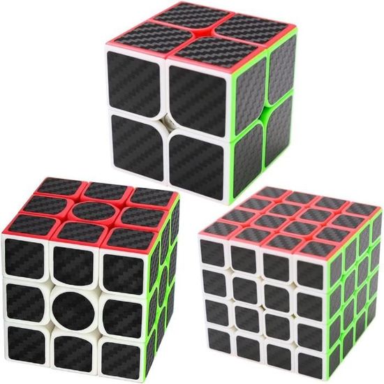 Coolzon Speed Cube Ensemble 2x2x2,3x3x3,4x4x4 3 Pack Nouveau Cubo ...