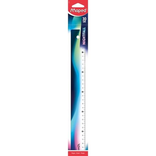 Maped - Règle 30cm Nightfall - Règle scolaire décorée - Ergonomique et ...