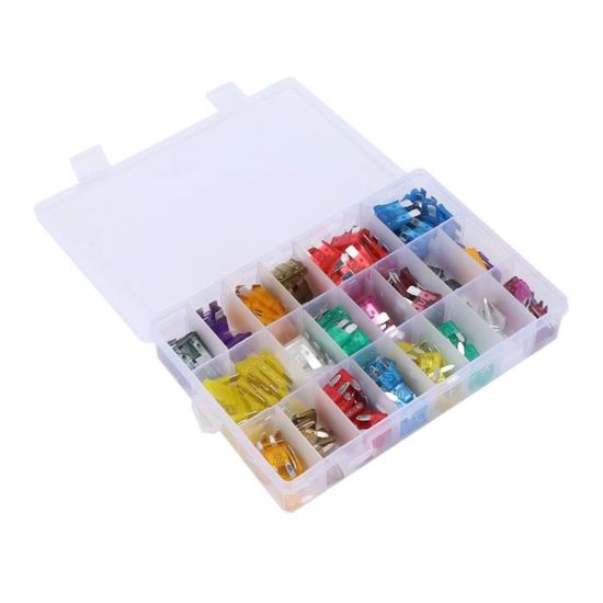 Fusible à lame Assortiment de 300 fusibles à lame petit moyen avec extracteur auto coffret ...