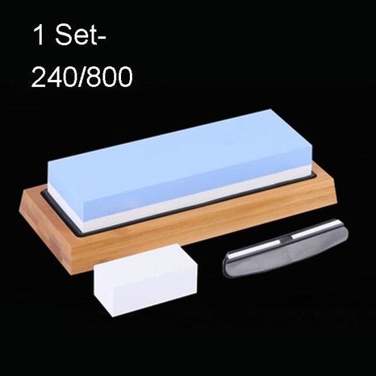 AIGUISEUR,1set-240 800 grit--Affûteur de couteaux professionnel 2 en 1, pierres à aiguiser les ...
