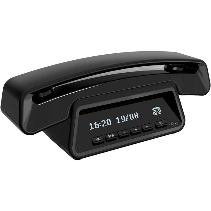 Téléphone fixe sans fil avec répondeur - SVATV - Design vintage - Grand ...