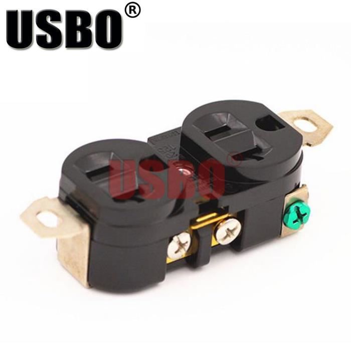Double Us Plug-Connecteur de câblage d'alimentation étanche américain ...