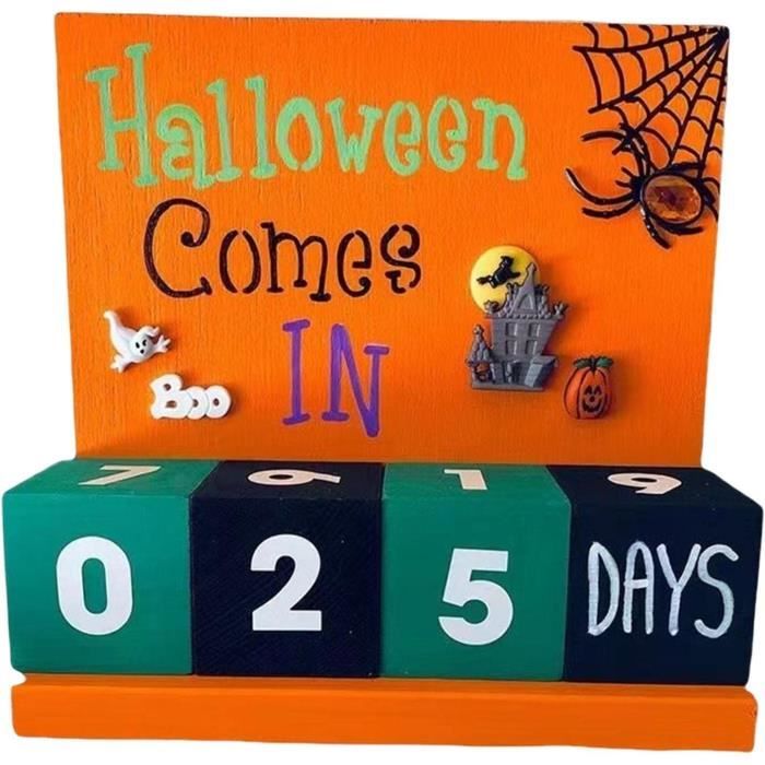 Calendrier de l'Avent en Bois - ZGEER - Halloween - Compte à Rebours ...