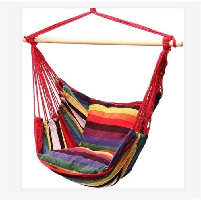 Chaise Hamac, Siège De Balançoire Suspendu En Corde, 2 Coussins De ...
