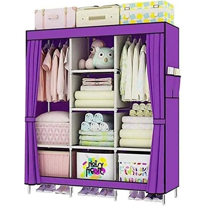 Chambre Armoire Pliable Pratique Mur d'armoire Murale détachable Tissu ...