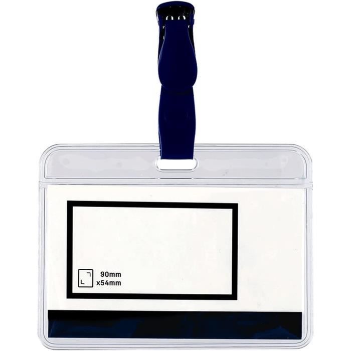 Porte Badge 50 Pack Carte de Travail identifiant Titulaire de Badge ...
