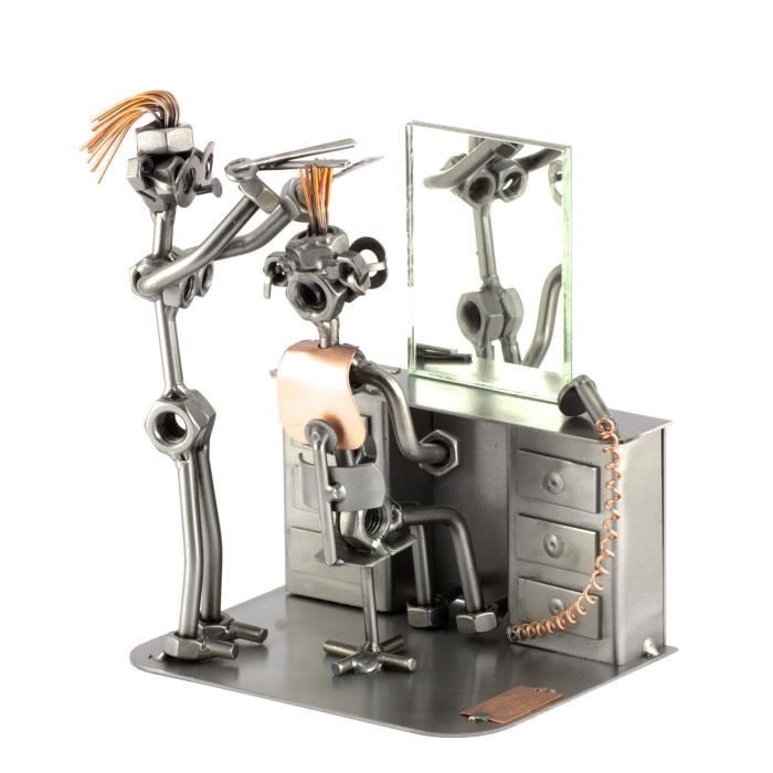 STEELMAN24 - COIFFEUSE AVEC MIROIR - FIGURINE D'ACIER - Cdiscount Maison